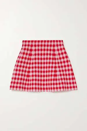 Alaïa Checked Jacquard-knit Mini Skirt
