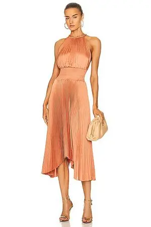 A.L.C. Renzo Ii Midi Dress Burnt Terracotta