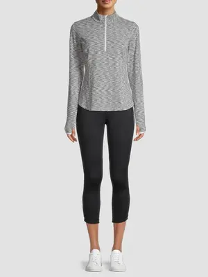 Zero Restriction Shae Half-zip Pullover Top - Silver