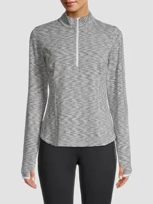 Zero Restriction Shae Half-zip Pullover Top - Silver