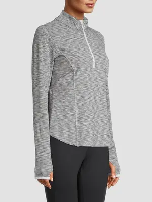 Zero Restriction Shae Half-zip Pullover Top - Silver