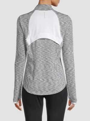 Zero Restriction Shae Half-zip Pullover Top - Silver