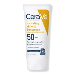 Cerave Hydrating Mineral Sunscreen Spf 50 Body Lotion - One-color