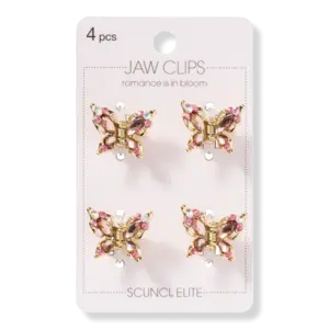 SCUNCI Mini Stone Jaw Clip Set - One-color