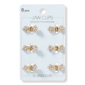 SCUNCI Mini Crystal Hair Clips Set - One-color