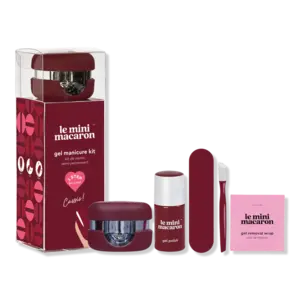 LE MINI MACARON 1-step Diy Glossy Gel Manicure Kit Cassis (deep And Rich Burgundy Red)