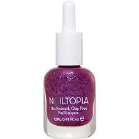 NAILTOPIA Plant Based, Bio-sourced, Chip Free Nail Lacquer Fomo (galactic Purple Glitter)
