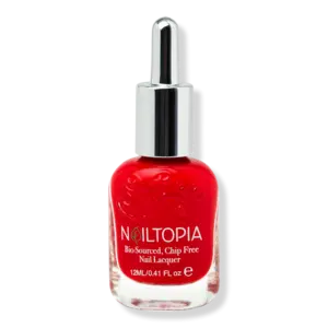 NAILTOPIA Plant Based, Bio-sourced, Chip Free Nail Lacquer Goodnight Kiss (red With Blue Undertones)