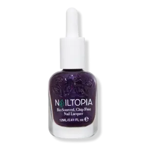 NAILTOPIA Plant Based, Bio-sourced, Chip Free Nail Lacquer Wine Not (blackberry Purple Glitter)