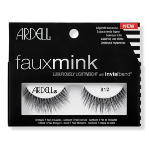 ARDELL Faux Mink #812 False Eyelash, Lightweight With Invisiband - One-color
