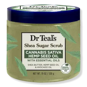 DR TEAL'S Shea Sugar Scrub With Cannabis Sativa Hemp Seed Oil & Essential Oils - One-color