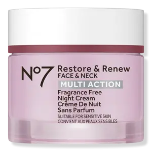 NO7 Restore & Renew Face & Neck Multi Action Fragrance Free Night Cream - One-color