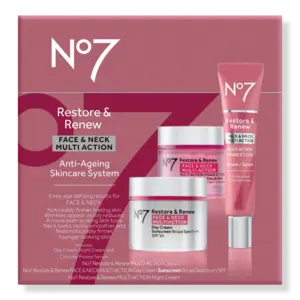 NO7 Restore & Renew Multi Action Face & Neck Skincare System - One-color