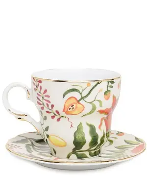 La DoubleJ Big Mama Cup And Saucer - White