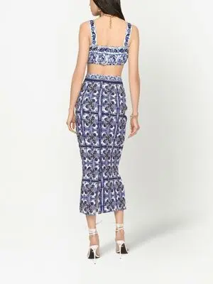 Dolce & Gabbana Majolica-print Pencil Skirt