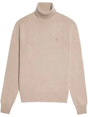 AMI Paris De Coeur Cashmere Jumper - Neutrals