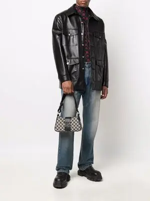 MISBHV Logo-plaque Woven Shoulder Bag - Neutrals