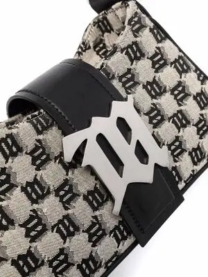 MISBHV Logo-plaque Woven Shoulder Bag - Neutrals