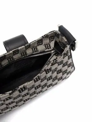 MISBHV Logo-plaque Woven Shoulder Bag - Neutrals
