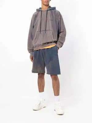 Off-White Diag-stripe Cotton Shorts