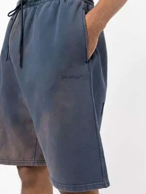 Off-White Diag-stripe Cotton Shorts