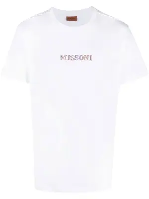 Missoni Logo-embroidered T-shirt - White