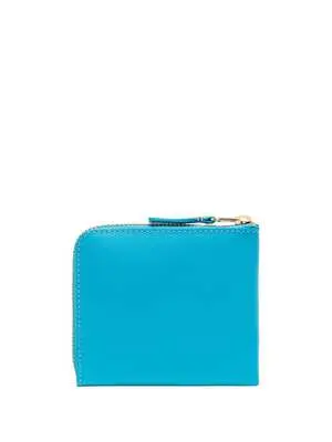 Comme Des Garçons Zip-around Leather Wallet - Blue