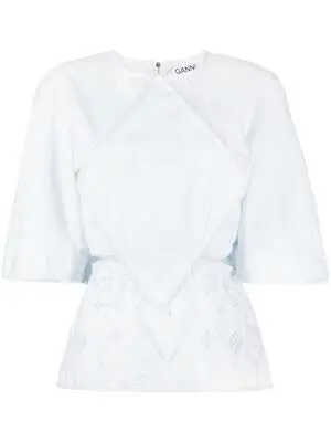 Ganni Embroidered Tops