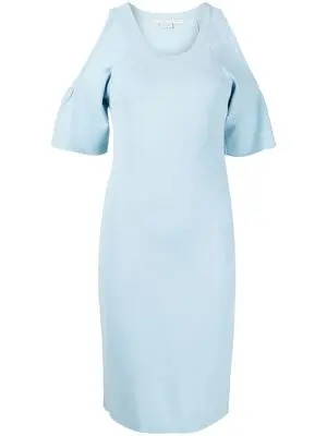 Stella McCartney Cold-shoulder Dress - Blue
