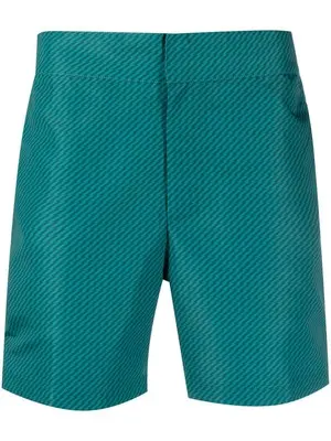 Frescobol Carioca Pepe-print Classic Swim Shorts - Green