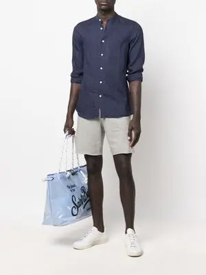 Frescobol Carioca Collarless Button-up Shirt