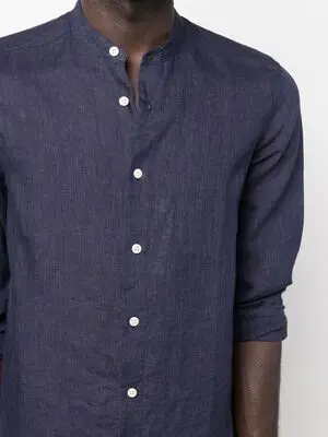 Frescobol Carioca Collarless Button-up Shirt