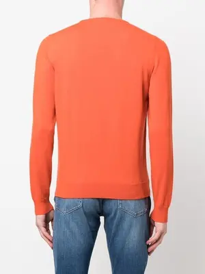 Malo Round-neck Knit Jumper - Orange