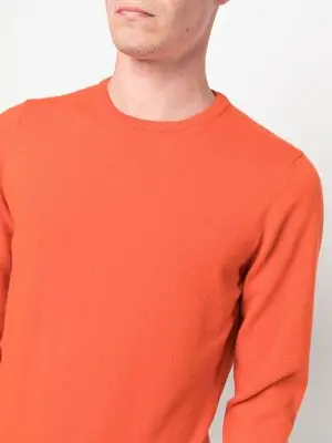 Malo Round-neck Knit Jumper - Orange