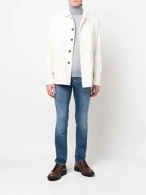 Malo Roll-neck Knit Jumper - Blue