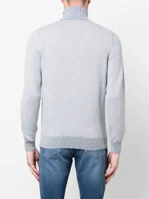 Malo Roll-neck Knit Jumper - Blue