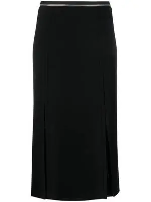 Helmut Lang Front-slit Straight Midi Skirt