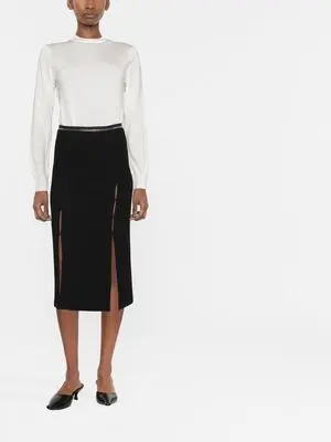 Helmut Lang Front-slit Straight Midi Skirt