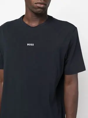 BOSS Logo-print T-shirt - Blue