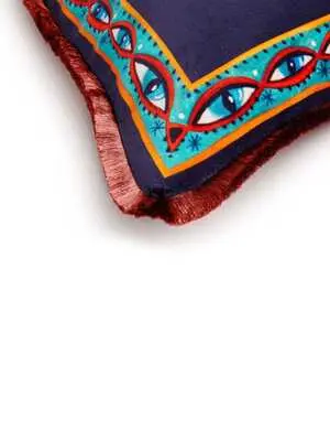 La DoubleJ Eye Vines Velvet Cushion