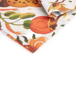 La DoubleJ Jungle Book Set Of Two Large Napkins - White