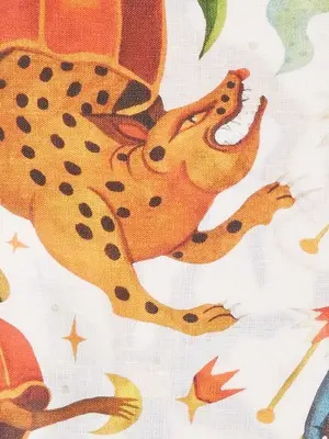 La DoubleJ Jungle Book Set Of Two Large Napkins - White