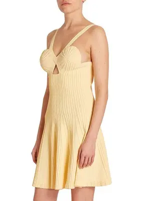 Alaïa Pleated Knit Skater Dress Size