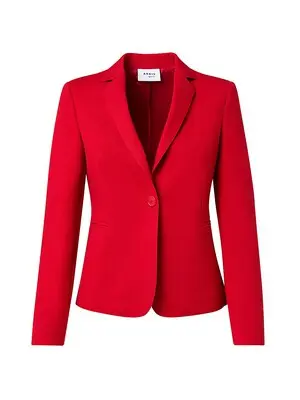 Akris Women's Single-Button Slim-Fit Blazer - Red  Red