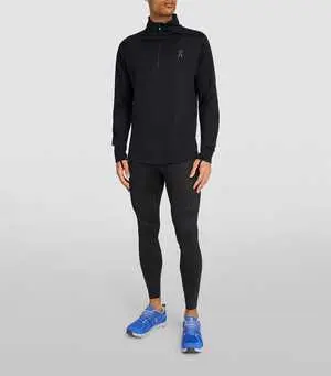 On Climate Zip-up Long-sleeve T-shirt - Black