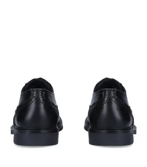 PAPOUELLI Leather Riley School Shoes