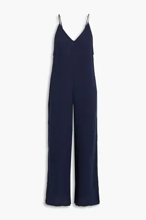 Onia Cottongauze Wideleg Jumpsuit - Navy