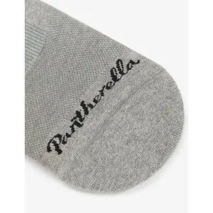 Pantherella Logo Cotton-blend Invisible Socks - Grey