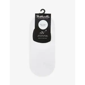 Pantherella Classic Cotton-blend Invisible Socks - White