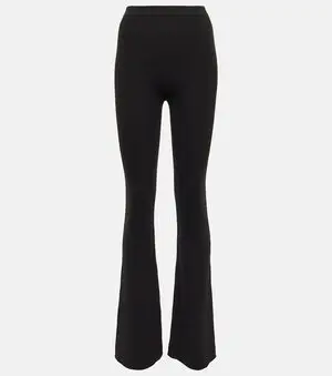 Rick Owens Rib-knit Wool-blend Pants - Black
